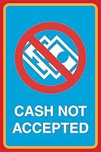 Amazon.com : Cash Not Accepted Print No Money Picture Business Office ...