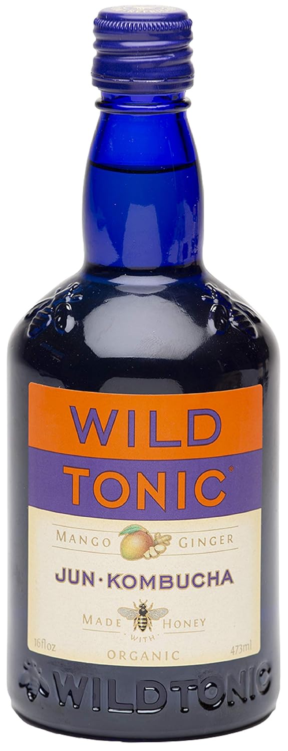 Amazon.com : Wild Tonic, Jun Kombucha Mango Ginger Organic, 16 Fl Oz ...