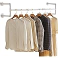 Amazon.com: IBUYKE Industrial Pipe Clothes Rack, 50 Inch Wall Mounted ...