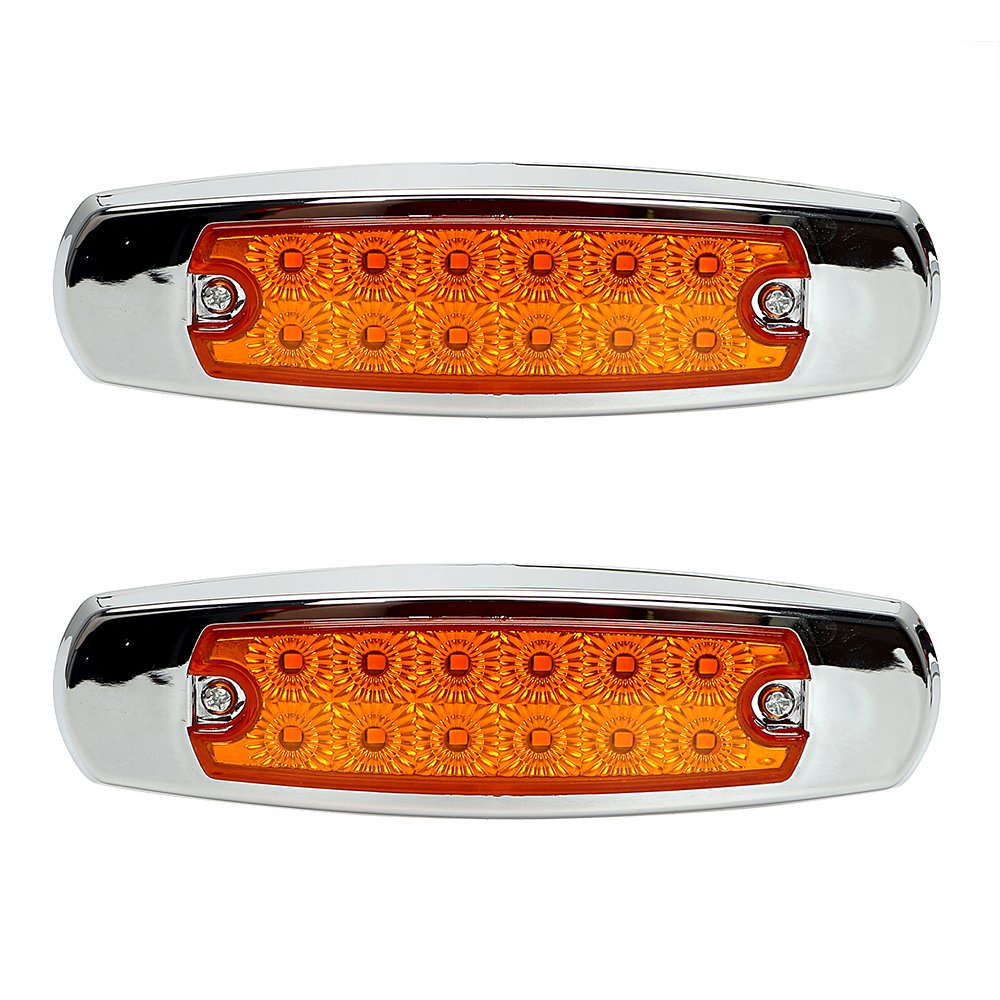 Luci laterali camion giallo Itimo 1 paio 24 V 12 LED camion indicatori ...