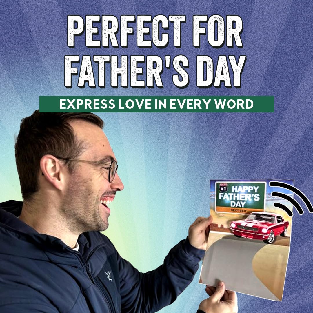 Mua 100 GREETINGS Fathers Day Card Pop Up Classic Car, Rev Up Sounds ...