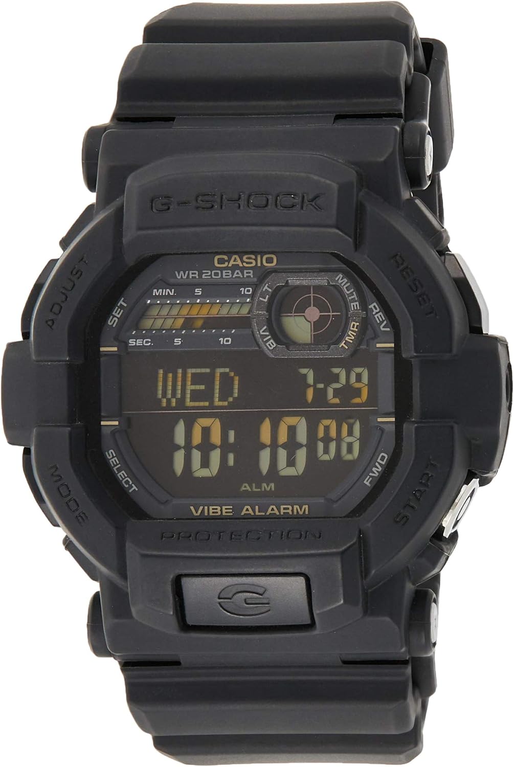 Casio G-Shock Digital Black And Gold Gd350-1 Watch: Amazon.com.au: Fashion