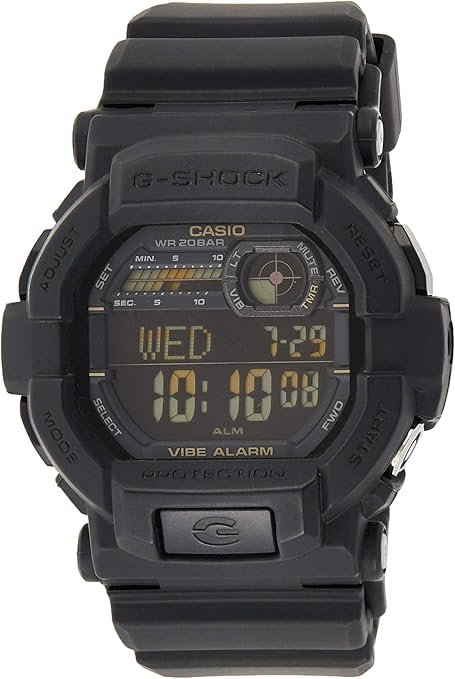 Casio G-Shock Digital Black And Gold Gd350-1 Watch: Amazon.com.au: Fashion