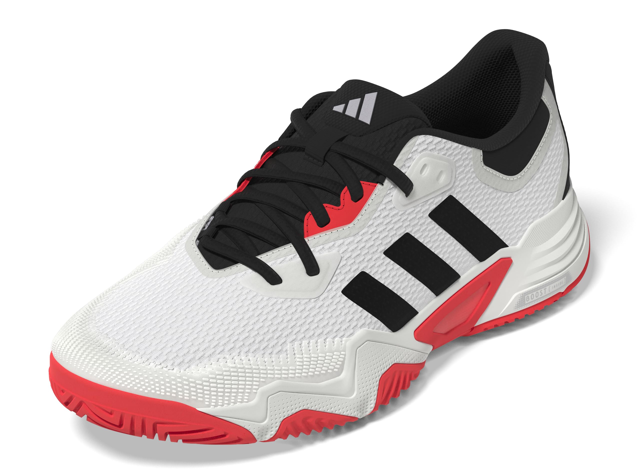 adidas Men's Solematch Control 2 Tennis Sneaker, White/Black/Silver ...