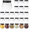 Amazon.com: Tradder 24 Pcs Plastic Candy Jars with Lids 8.5 oz Wide Mouth Candy Containers Bulk ...