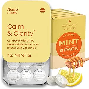 Neuro Mints | Nootropic Calm and Clarity Mints | GABA + Vitamin D3 + L ...