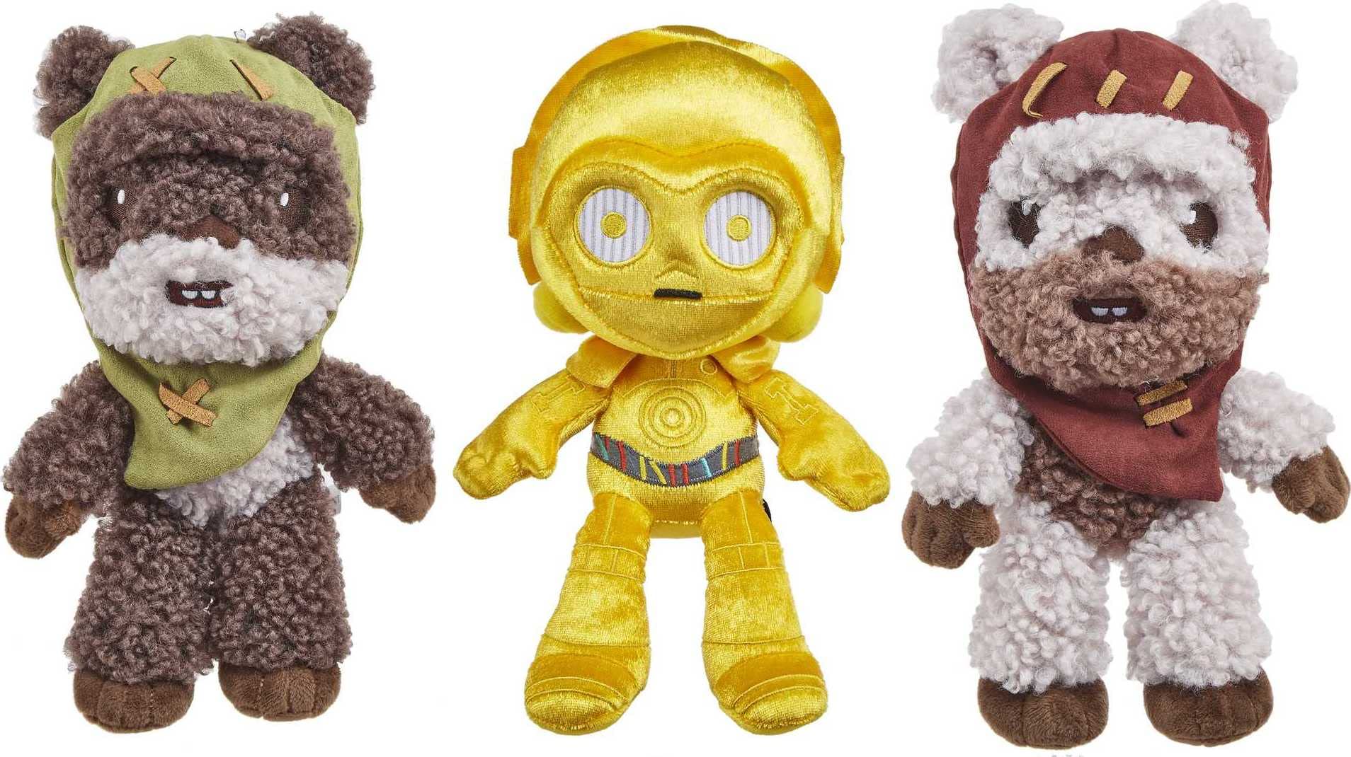 Mattel Star Wars Plush 8-Inch Figure 3-Pack, Return of the Jedi Endor ...