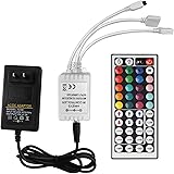 Amazon.com: Hwylizg 2-Port 44 Key Wireless IR LED Light Remote,Rgb ...