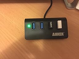Anker AH430 Bus-Powered USB 3.0 4-Port Hub, Aluminum Hub with 2-Foot ...