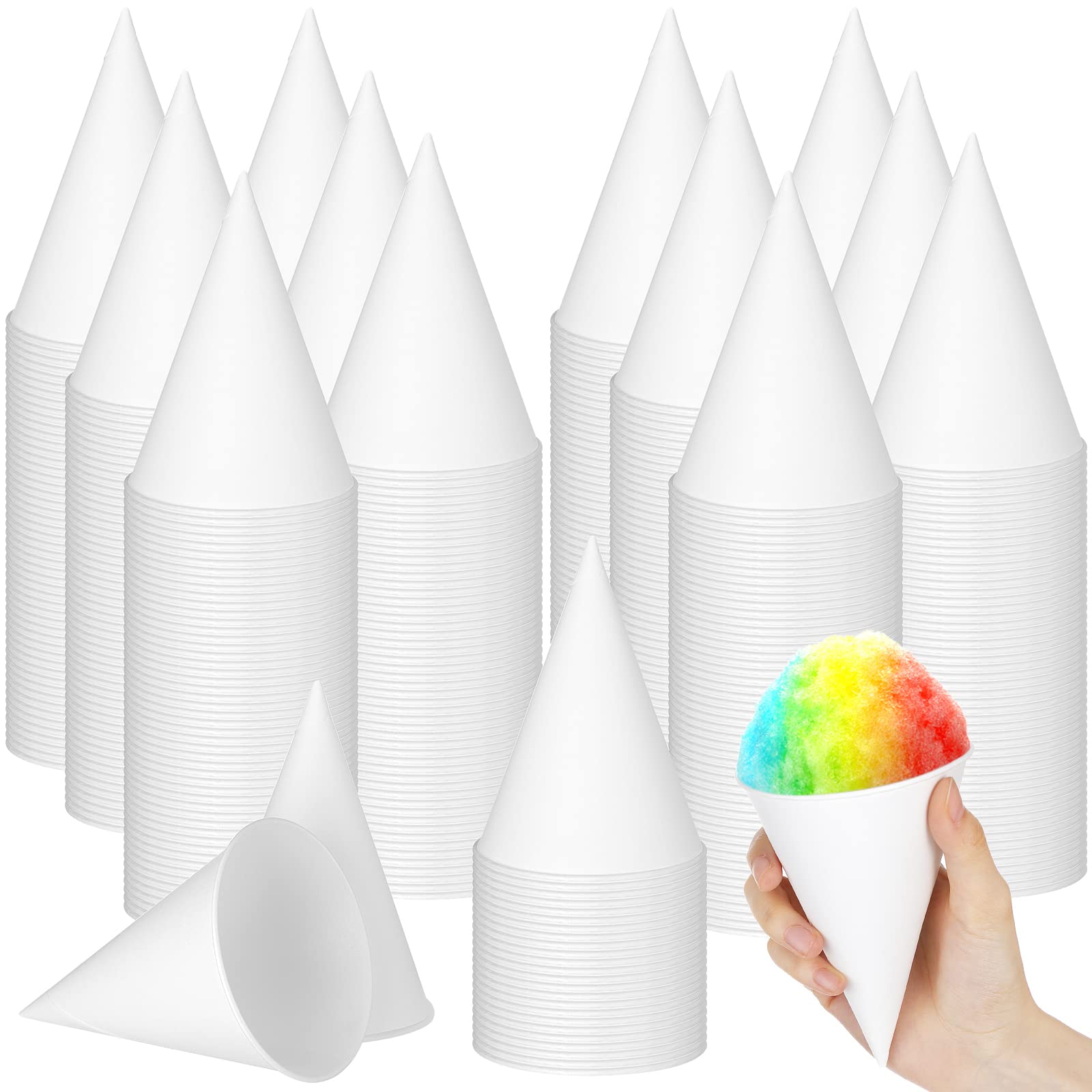 Mua Sumind 1000 Pieces Paper Cone Cups 6 oz Disposable Snow Cone Cup ...