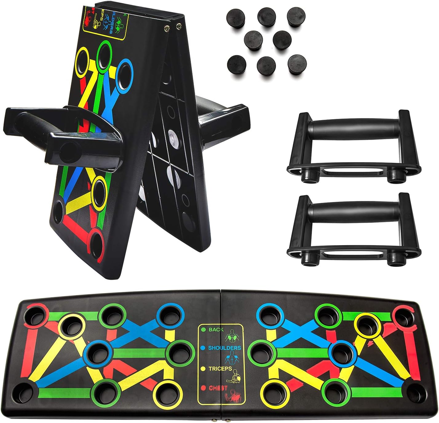 Fun Life Push Up Board System, 14 in 1 Body Building Exercise Tools ...