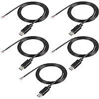 Amazon.com: USB Type-C Pigtail Cable Extension Power Cable 22AWG 5V 3A USB-C Plug to 2 Pin Bare ...