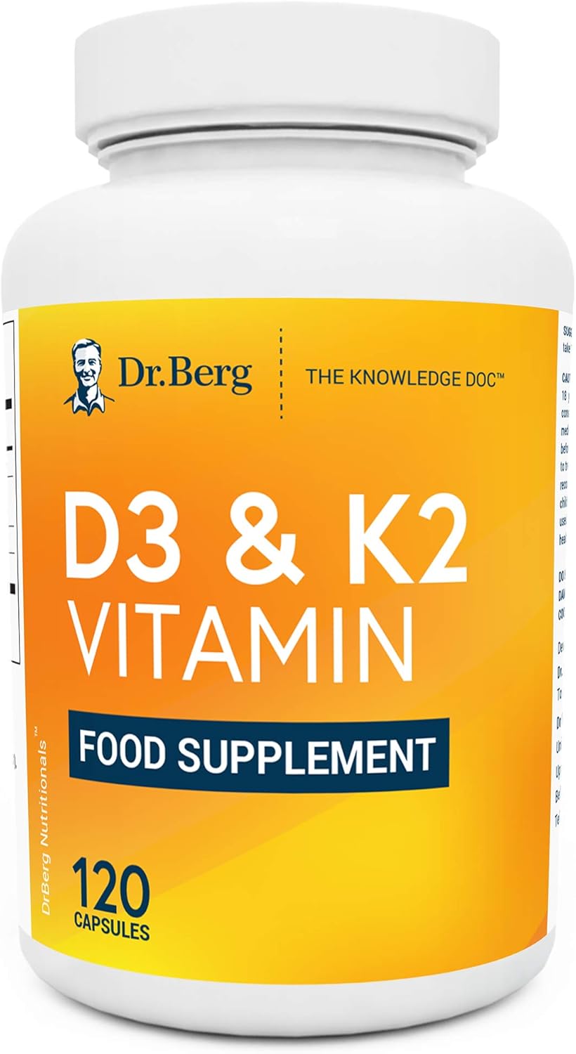 Dr. Berg’s D3 & K2 Vitamin – D3K2 Supplement for Normal Joints, Bone ...