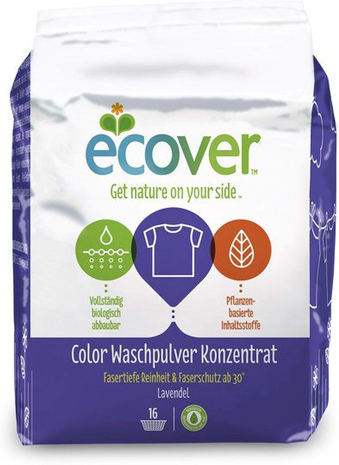 Ecover Color Washing Powder Concentrate Lavender – 1.2 kg: Amazon.co.uk ...