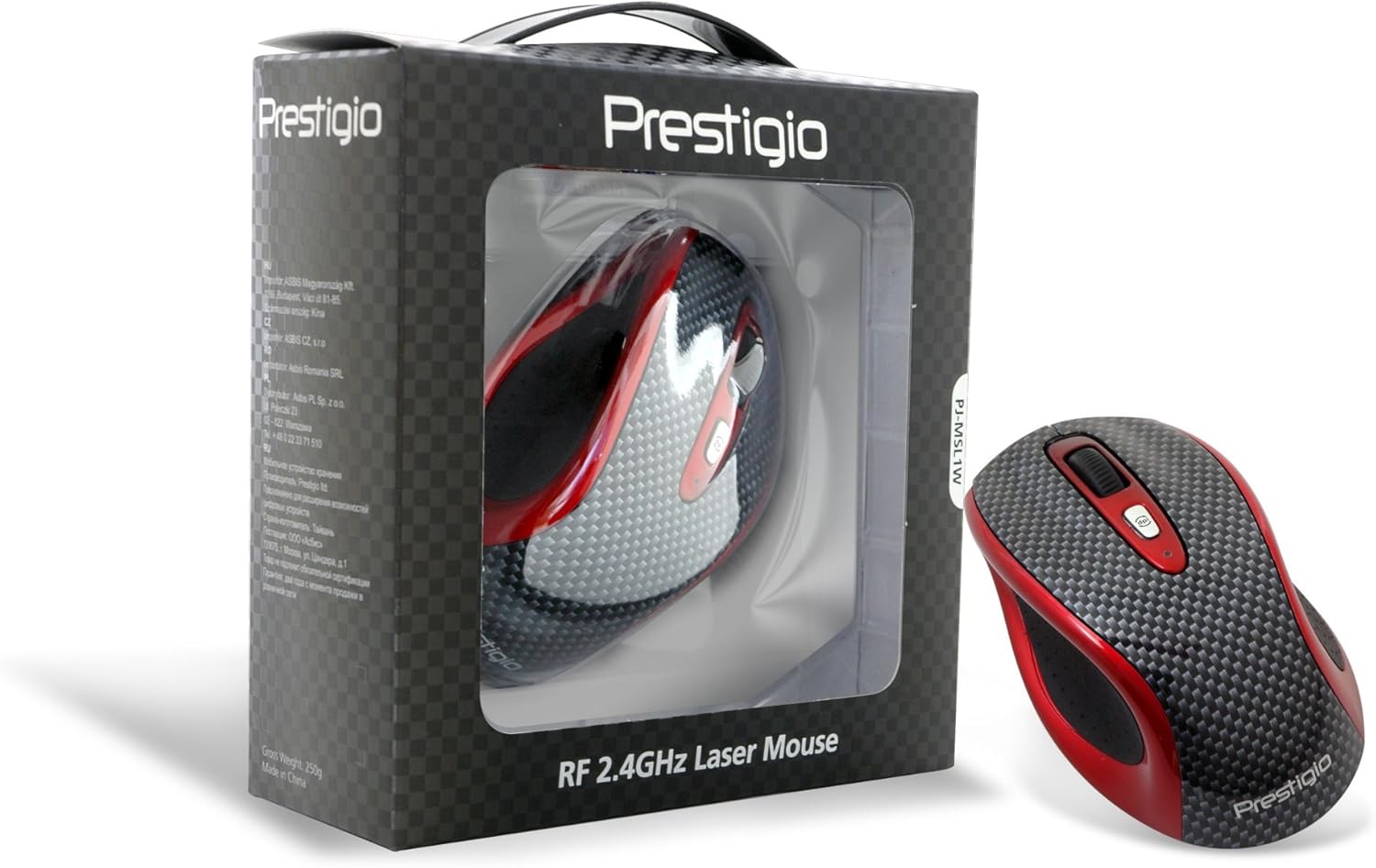 Prestigio PJ-MSL2W Middle-Size Wireless 3D Laser Mouse With Switchable ...