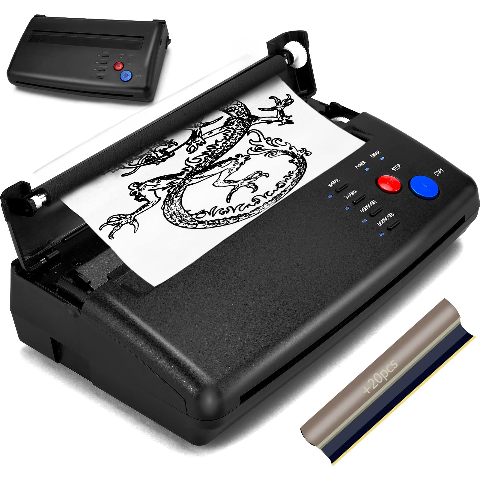 Mua Tattoo Transfer Stencil Machine with 20 Thermal Tattoo Kit Copier ...