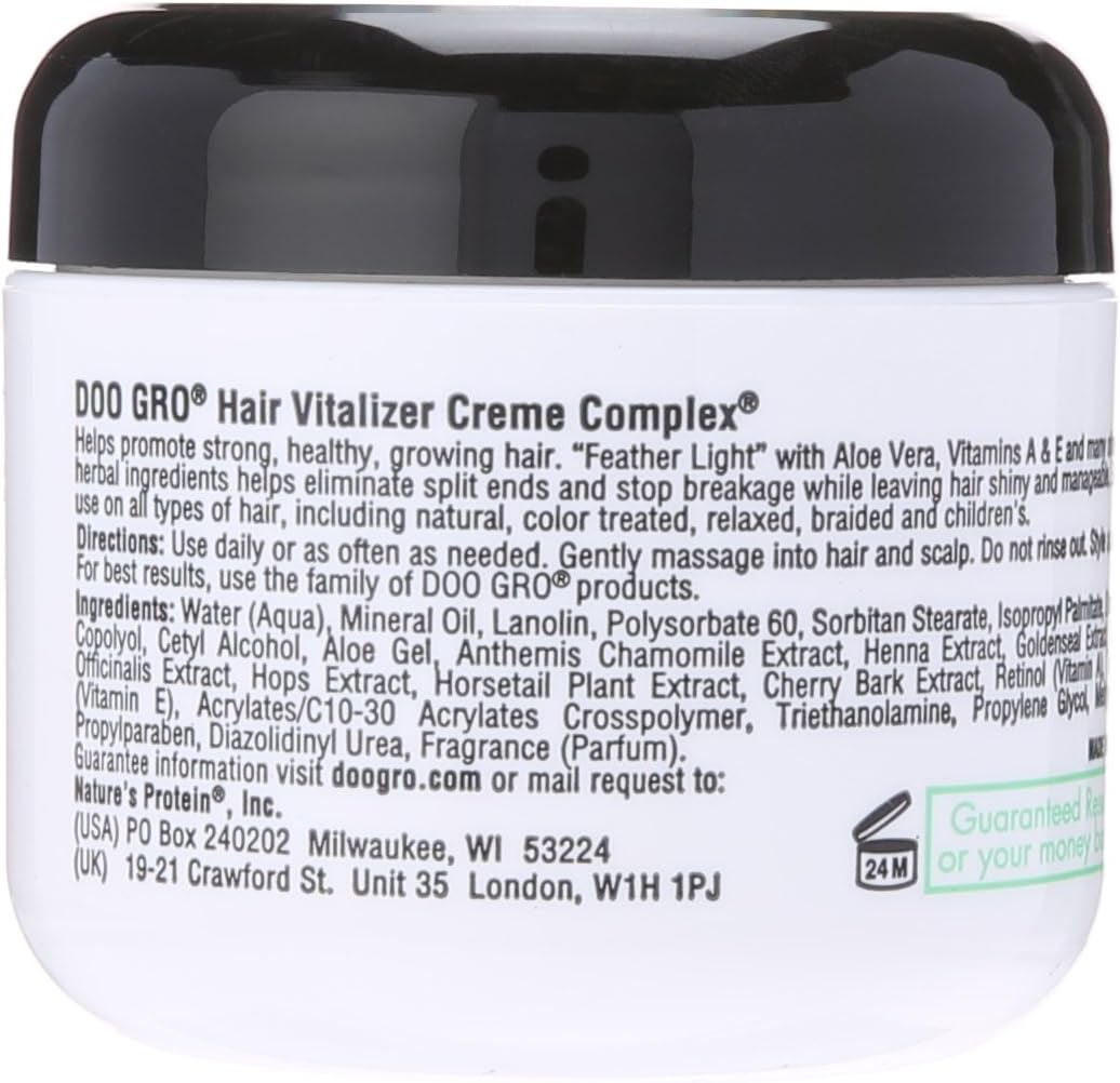 Doo Gro Hair Vitalizer Creme Complex Jar 100 ml/4 oz - BigaMart
