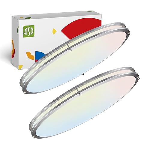 ASD LED 32 Inch Oval Flush Mount Light Fixture | 45W 3750LM 3000K-5000K ...