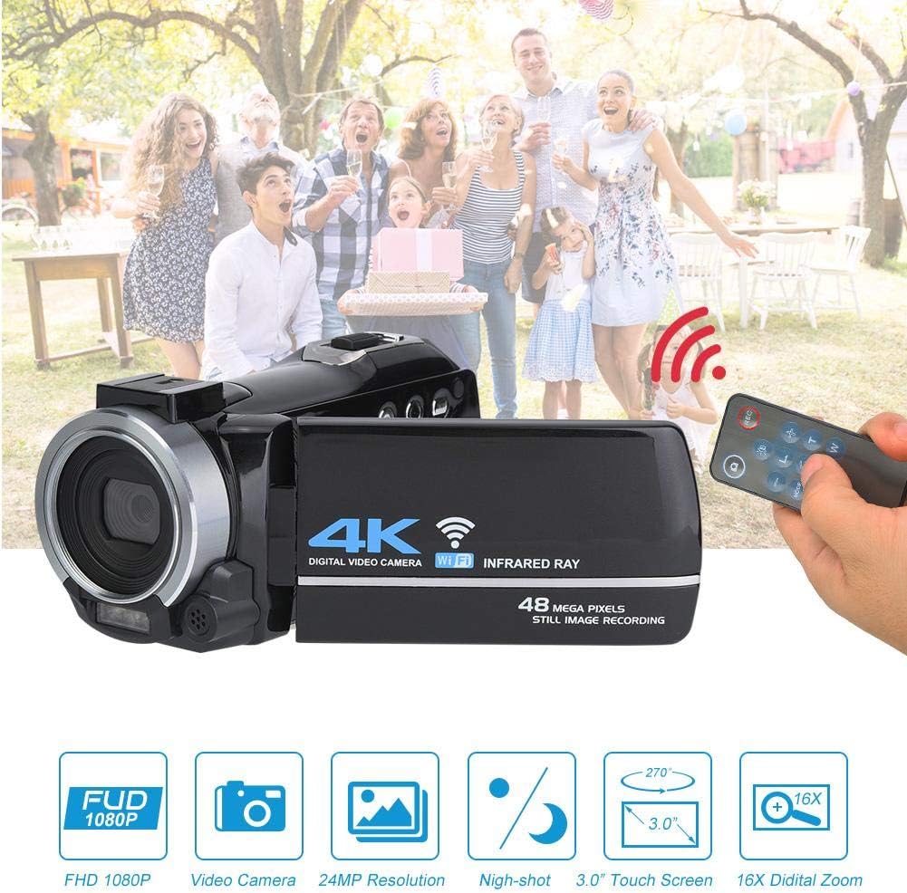 Hopcd Mini DV Camcorder, Full HD 4K 1080P Digital DV Camera 48MP 16X ...