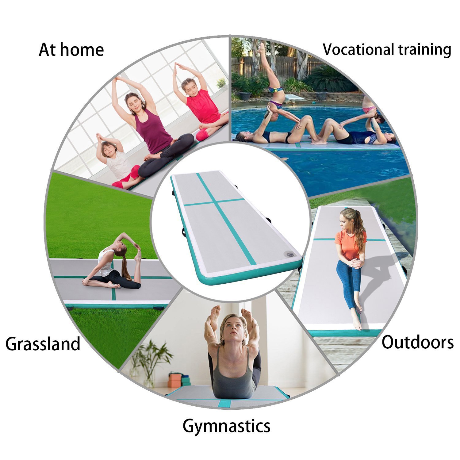 86 York 10ft 13ft 16ft 20ft Inflatable Air Track Tumbling Mat for ...