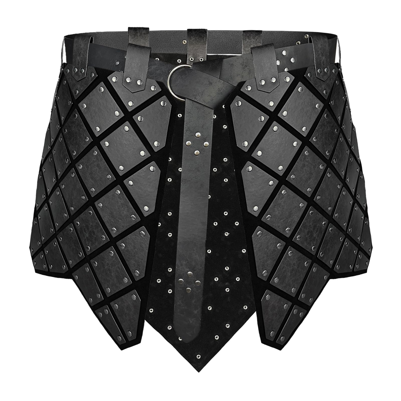 HiiFeuer Medieval Faux Leather 3PCs Waist Armor with Belt, Middle Ages ...