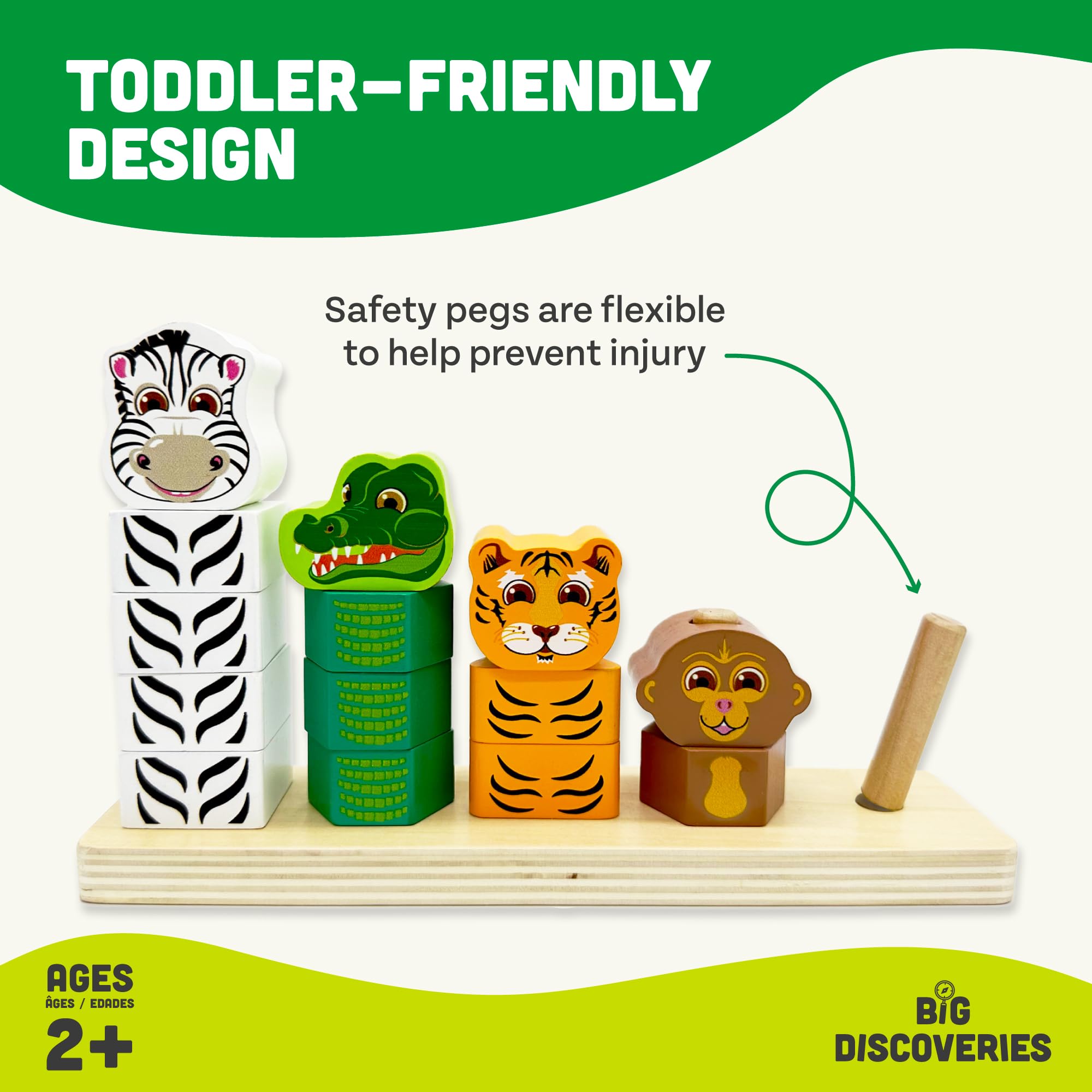 Mua Big Discoveries Wild Stacker - Animal Block Stacking Puzzle for ...
