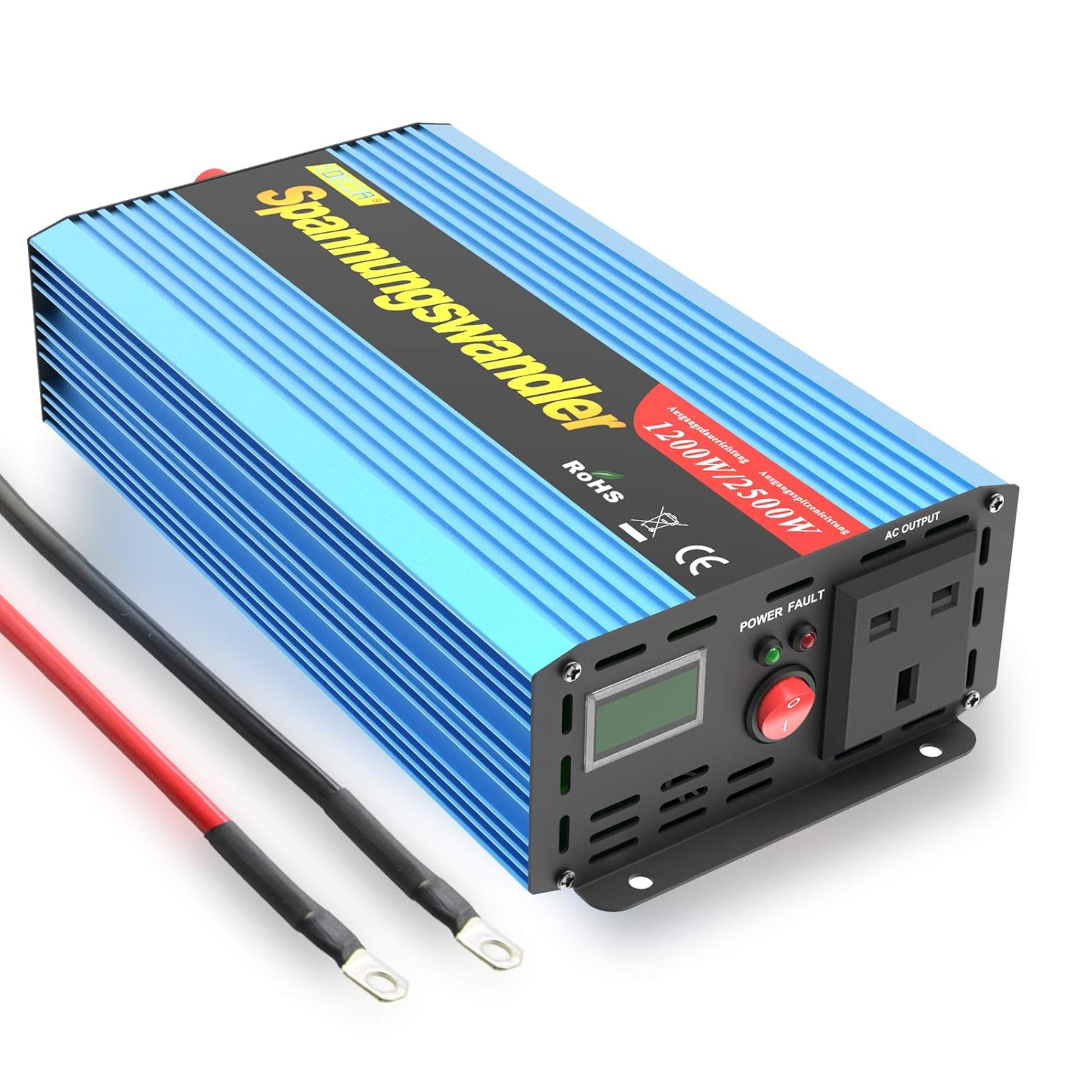 EDECOA 1200W Peak 2500W Power Inverter DC 12V to 240V AC Power ...