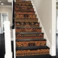 Amazon.com: REDAMANCY Vintage Brown Geometric Abstract Peel and Stick ...