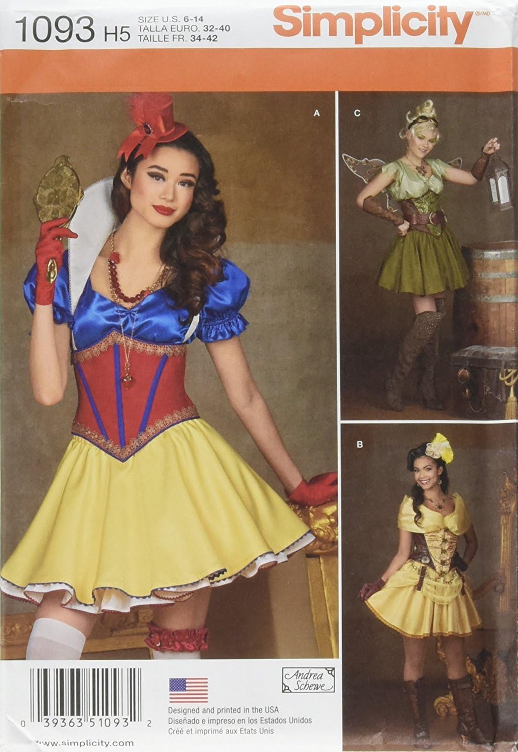 Amazon.com: Simplicity 1093 Women's Steampunk Fairy Tale Cosplay and ...