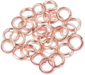 6mm Open Jump Rings, Metal Jewellery Making Findings Connector Rings, Rose Gold : Amazon.com.au ...