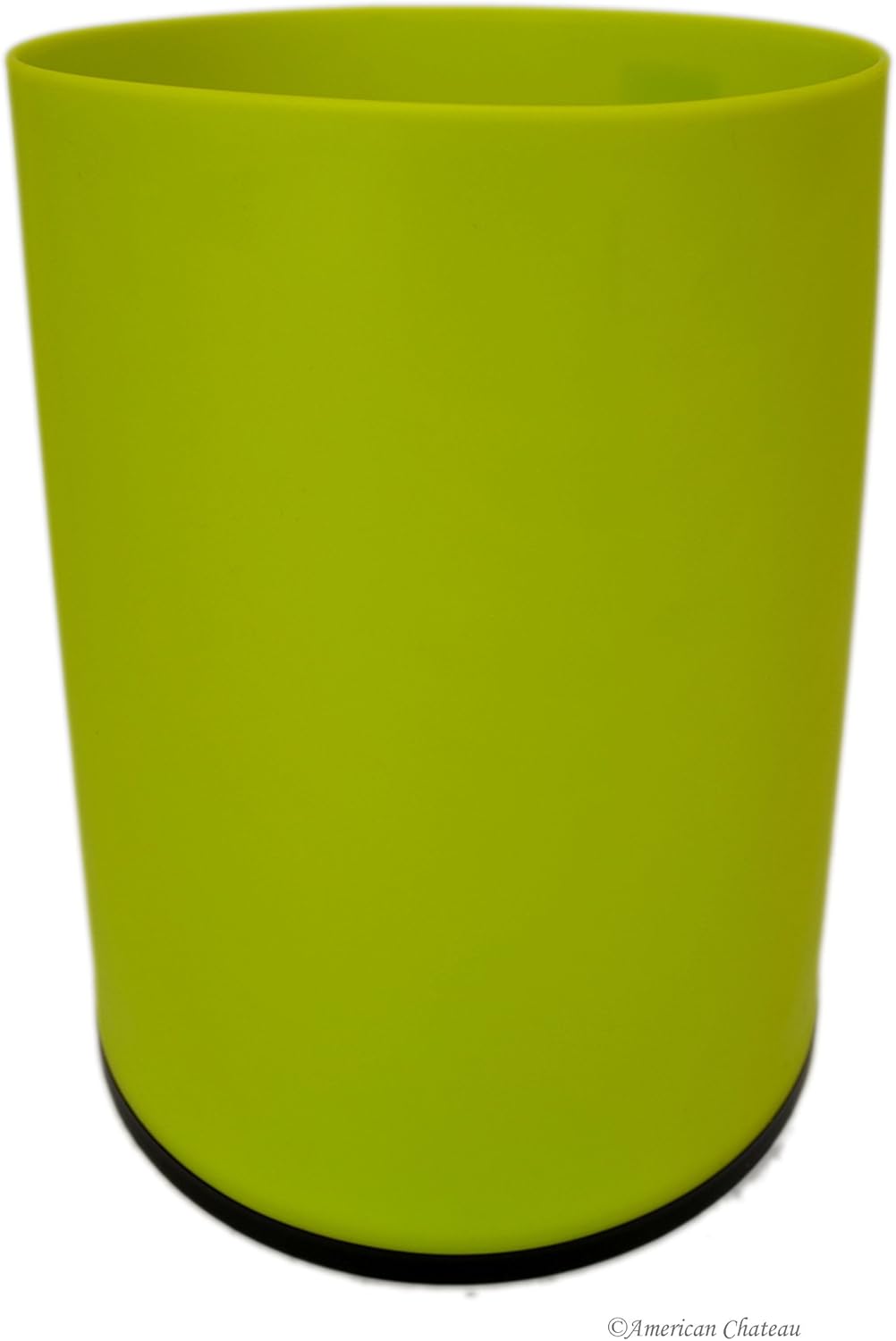 Lime Green & Black Plastic Kids Bathroom Room Waste Basket Trash ...