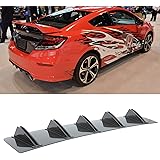 Amazon.com: JMTBNO Carbon Fiber Universal Rear Bumper Lip Diffuser Car ...