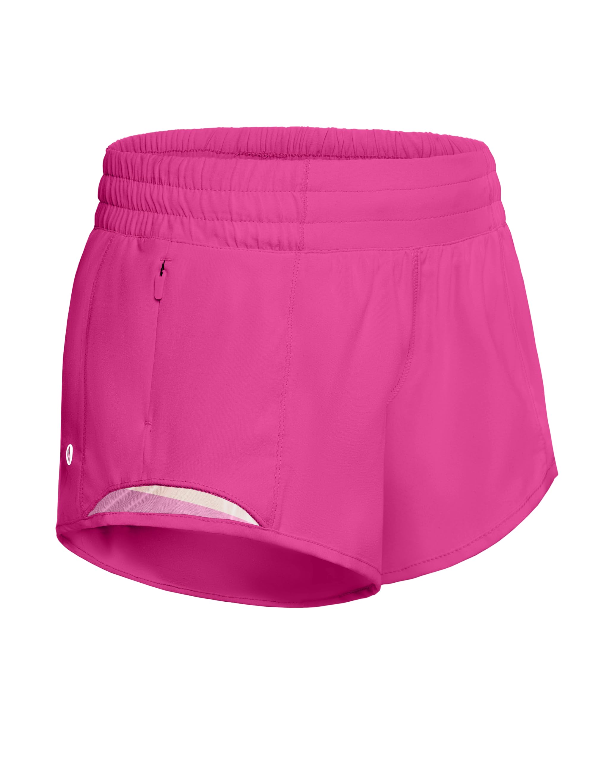 SANTINY Girls Athletic Shorts with Zipper Pocket Lightweight Running ...
