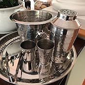Amazon.com: Godinger Barware Bar Tools Stainless Steel set, Includes ...