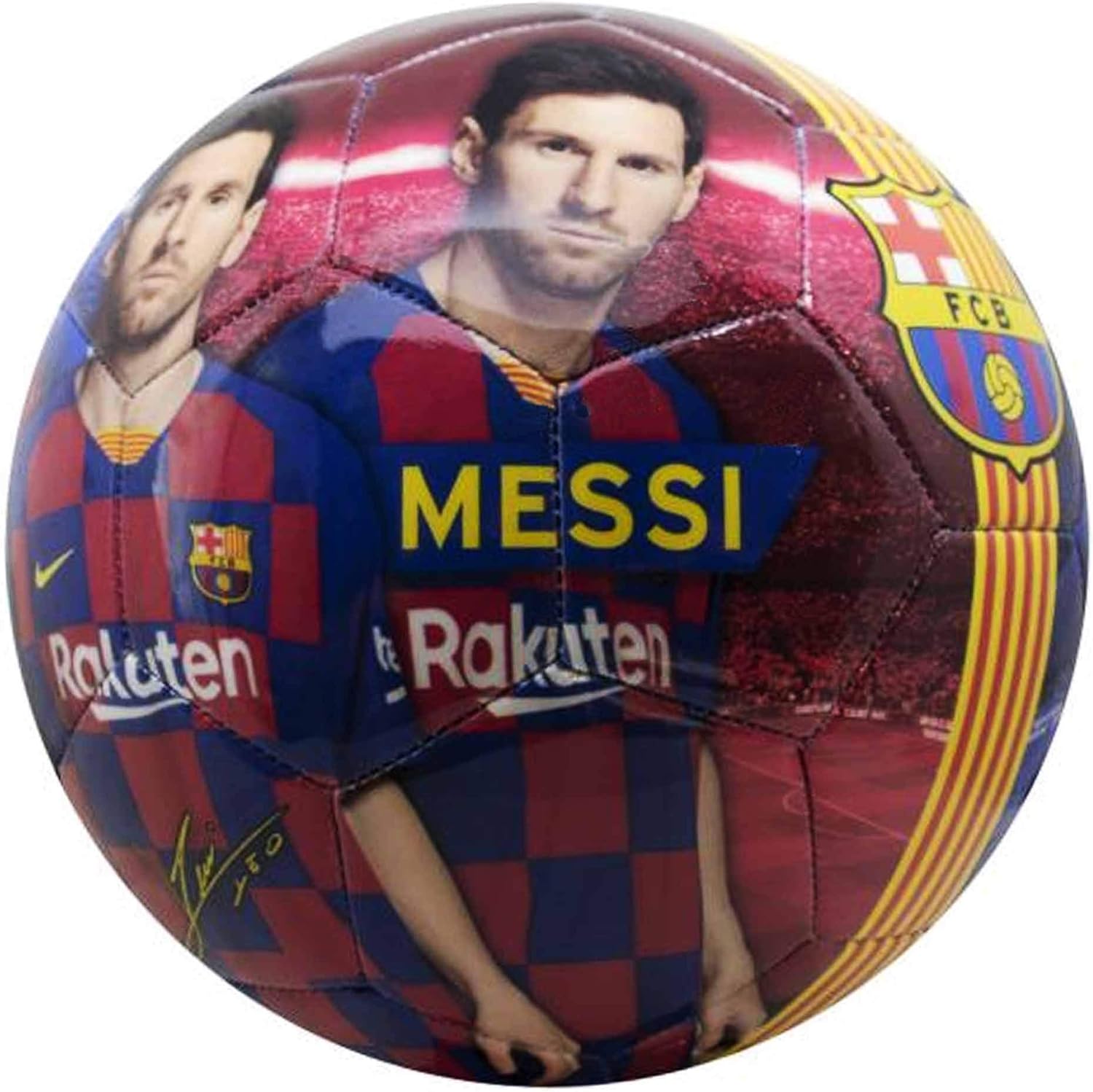 Official Lionel Messi & FC Barcelona (La Liga) Soccer Match Ball Size 5 ...