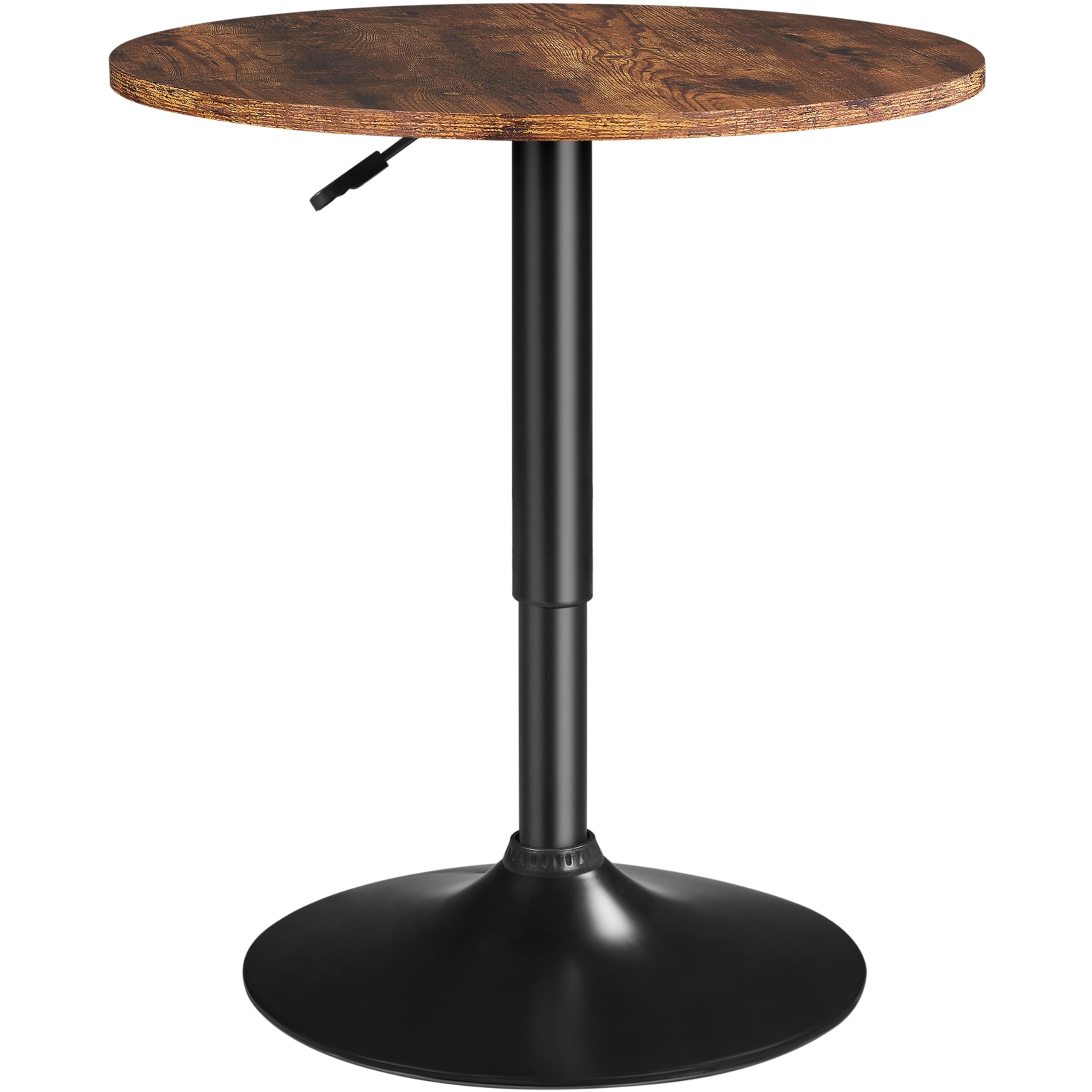 Yaheetech Round Pub Table Height Adjustable with 360 Swivel MDF ...