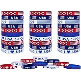 Amazon.com: Retrowavy 24 Pcs Patriotic Head Boppers Headband 4th of ...
