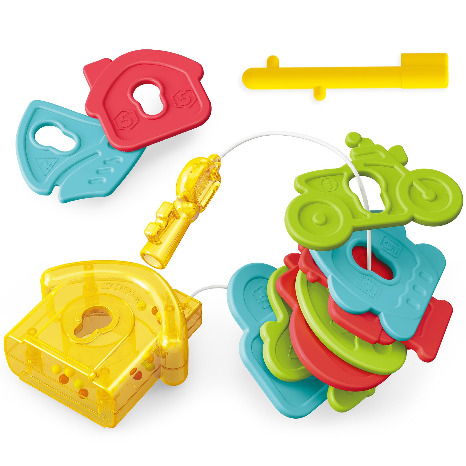 Junyobee Montessori Toys for 1 Year Old - Stacking, Sorting, Threading ...