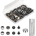 Amazon.com: 24 Sets Heavy Duty Leather Snap Fasteners Kit, BetterJonny ...