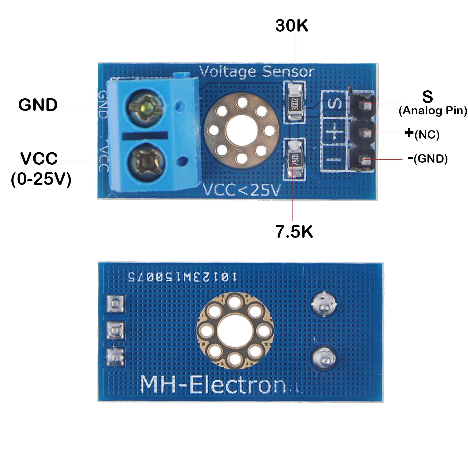 Mua Voltage Tester Sensor Measurement Detection Module DC 0-25V ...
