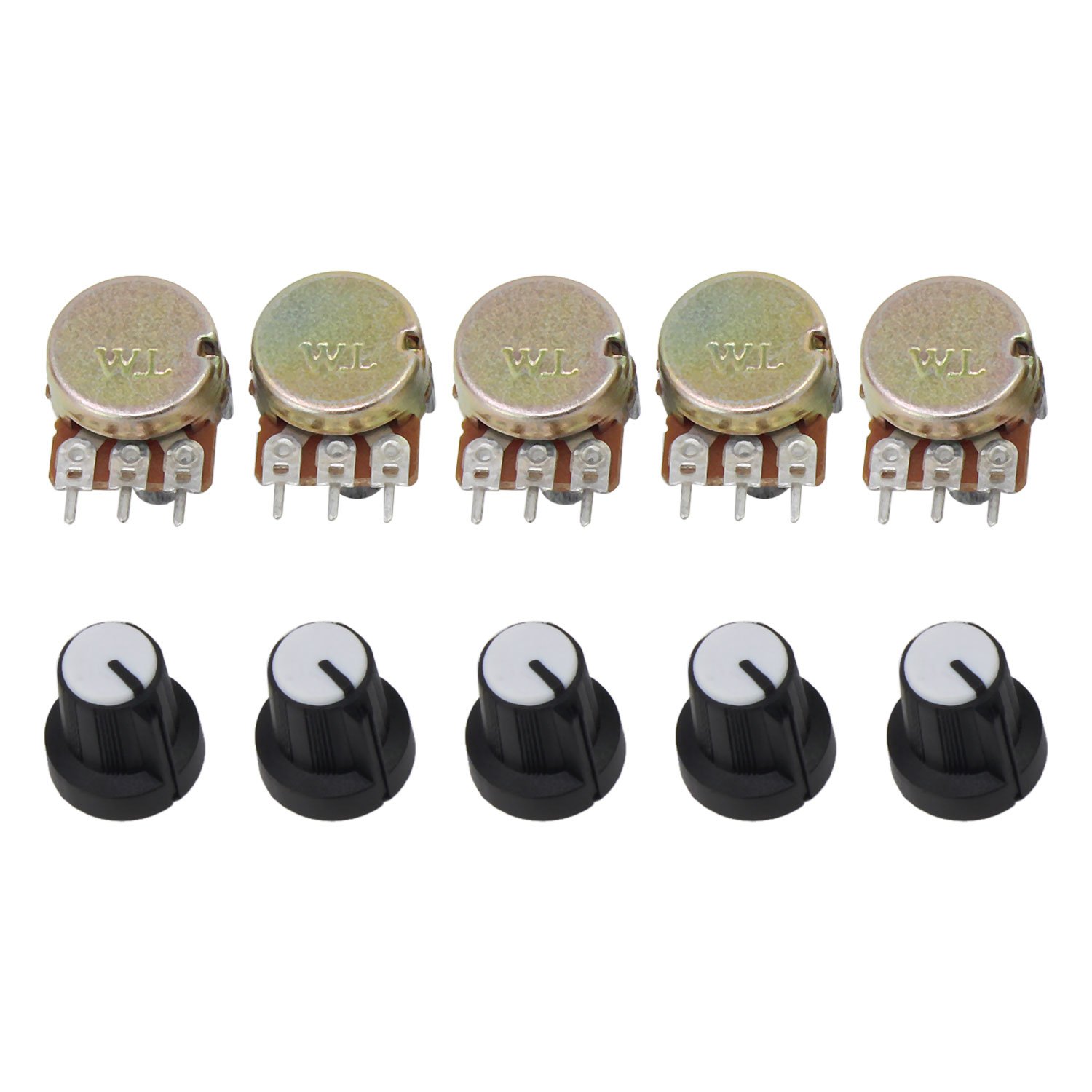 HSeaMall Linear Taper Rotary Volume B Type B10K Potentiometer Pot 3 ...