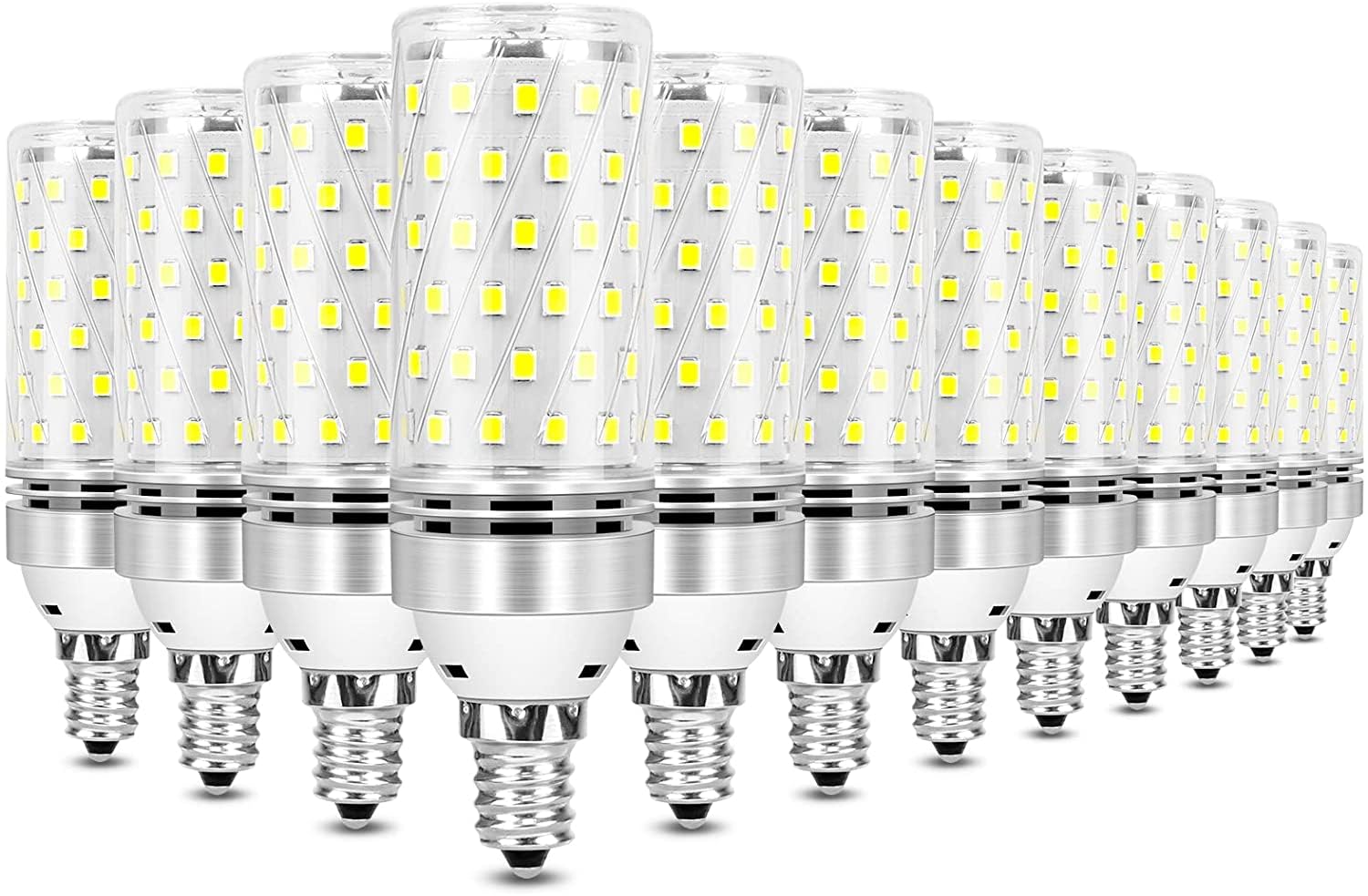 inShareplus E12 LED Bulbs 12 Pack, Daylight 6000K, 16W Candelabra LED ...