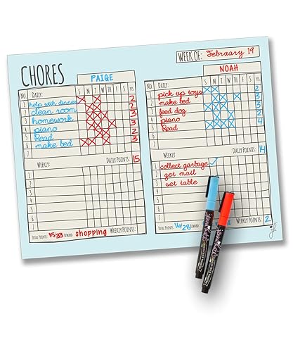 Jennakate - Chore Chart for Kids -Daily Household Behavior Reward Chore ...
