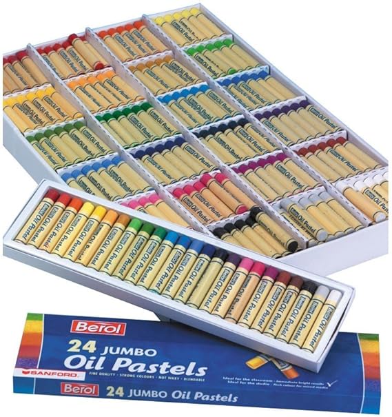 Berol Jumbo Oil Pastels - Assorted Colours (Pack of 432): Amazon.co.uk ...