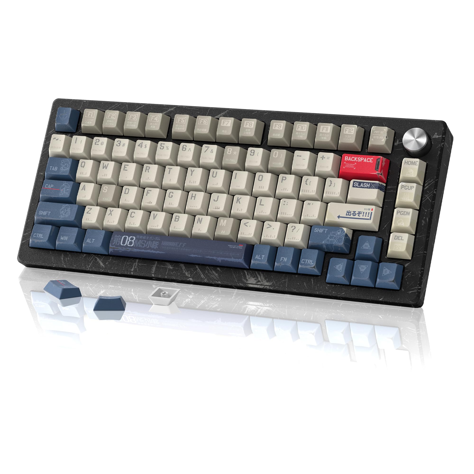 Mua dagaladoo Retro Japanese Anime PBT keycaps,Beige/Blue Keycaps 60% ...