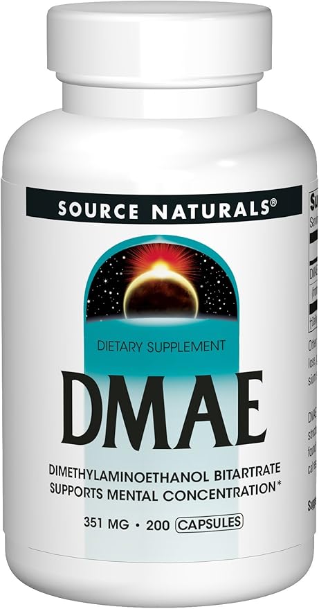 Amazon.com: Source Naturals DMAE, Dimethylaminoethanol Bitartrate ...