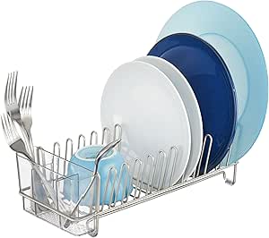 Amazon.com: iDesign 60115 Classico Metal Dish Drainer Rack with ...