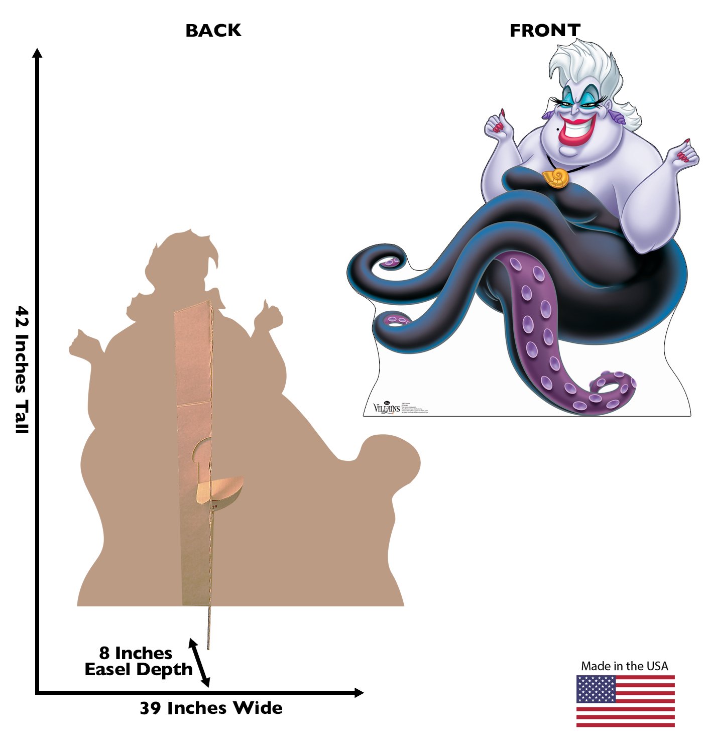 Mua Cardboard People Ursula Life Size Cardboard Cutout Standup - Disney ...