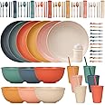Amazon.com | 66 Pcs Dinnerware Sets, Unbreakable Plates and Bowls Sets ...