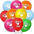 Amazon.com: 36 pcs Jesus Loves You Balloons Christian Religious Jesus ...